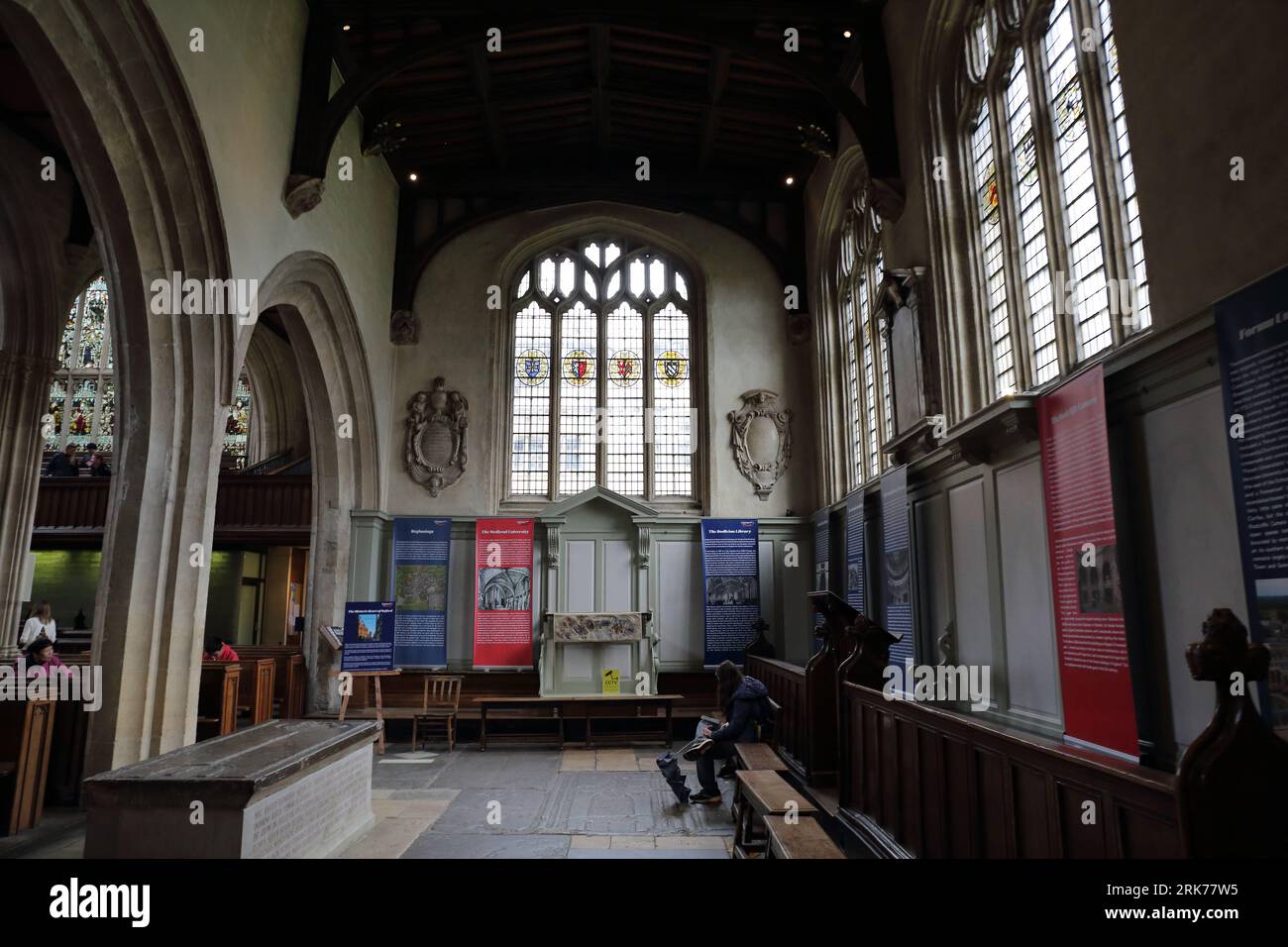 the view inside the University Church of St Mary, Oxford, UK Stock ...