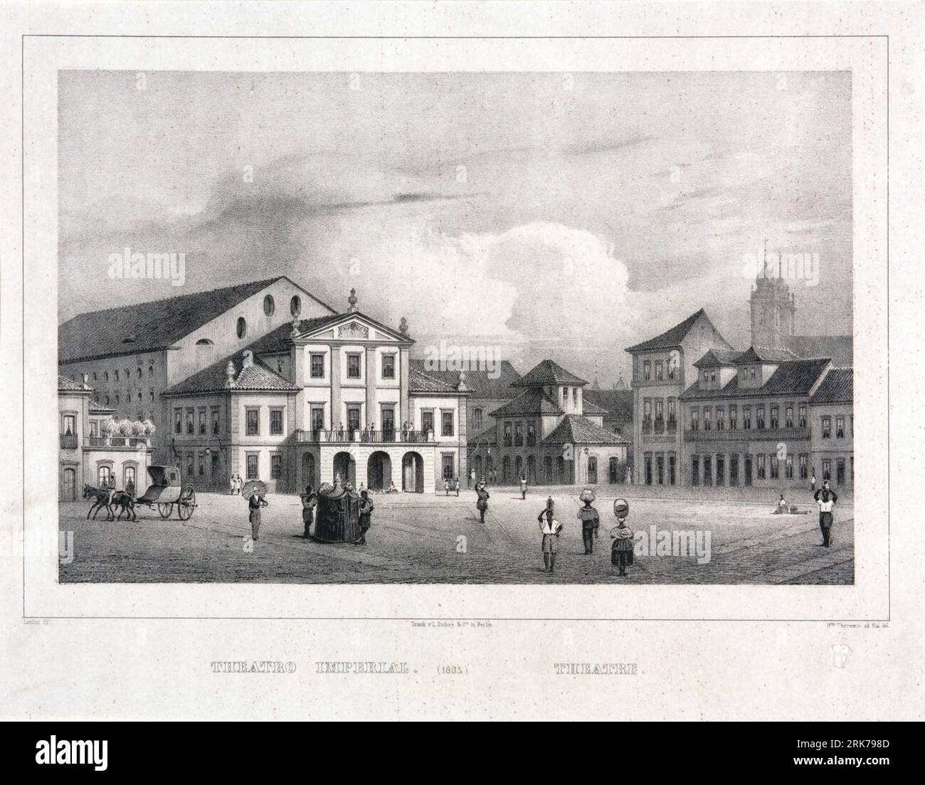 Theatro Imperial. Theatre 1835 by L. Sachse & Co Stock Photo - Alamy