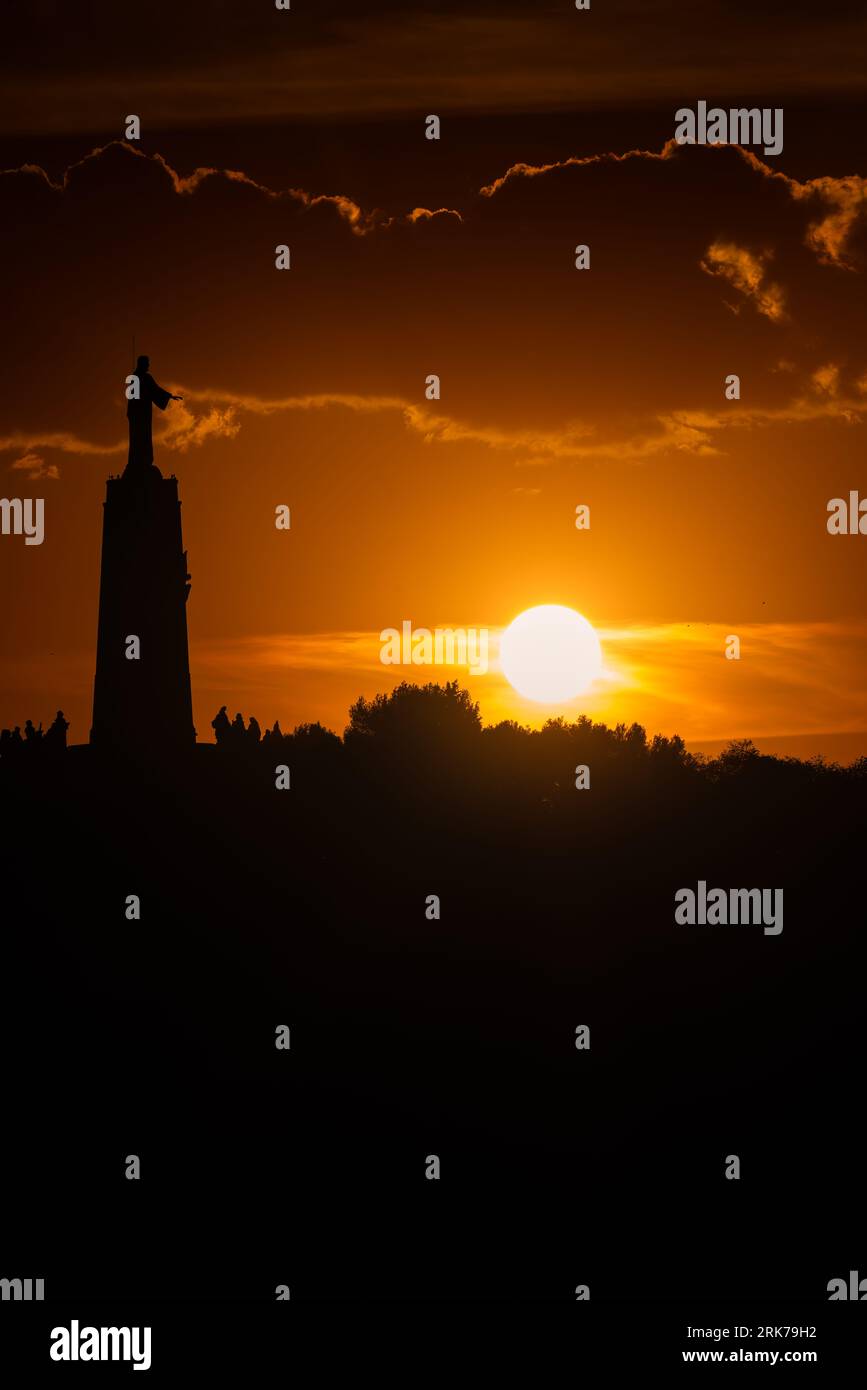 Golden binding with the silhouette of an image of a Christ throwing ...