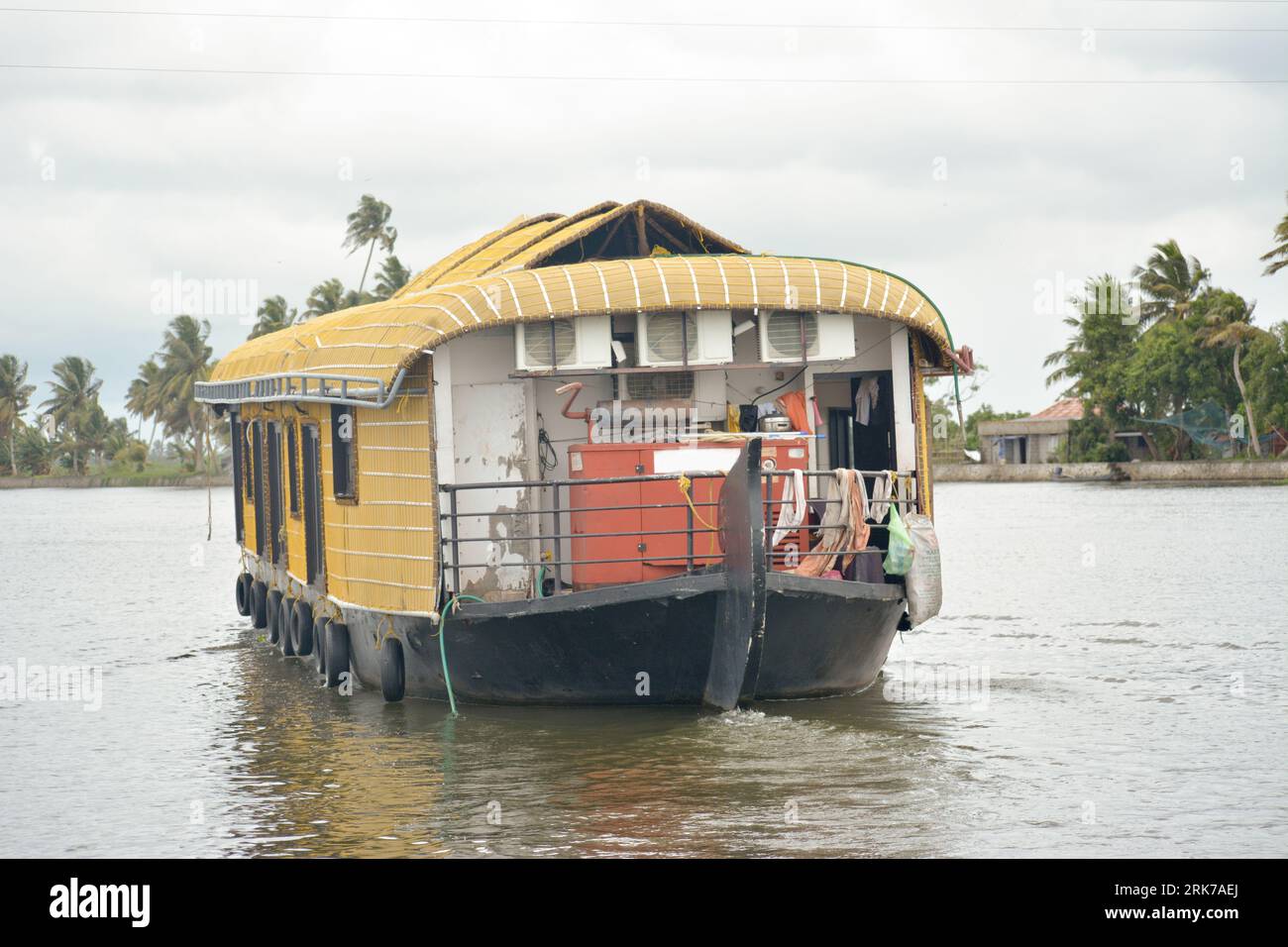 Alleppey House boats floating in kerala lake Stock Photo - Alamy