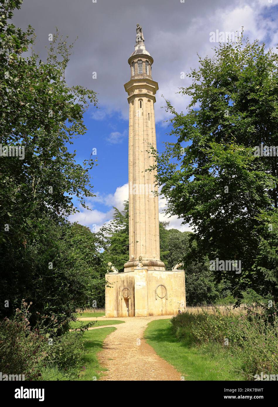 Lord Cobham's Pillar in Stowe Landscape Gardens in North ...