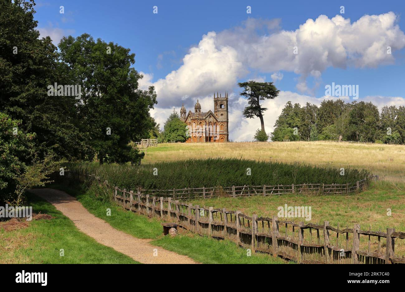 Stowe Landscape Gardens in North Buckinghamshire, England with Gothic ...