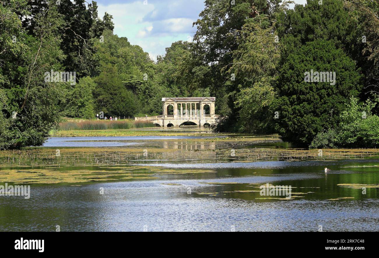 Stowe Landscape Gardens in North Buckinghamshire, England with the ...