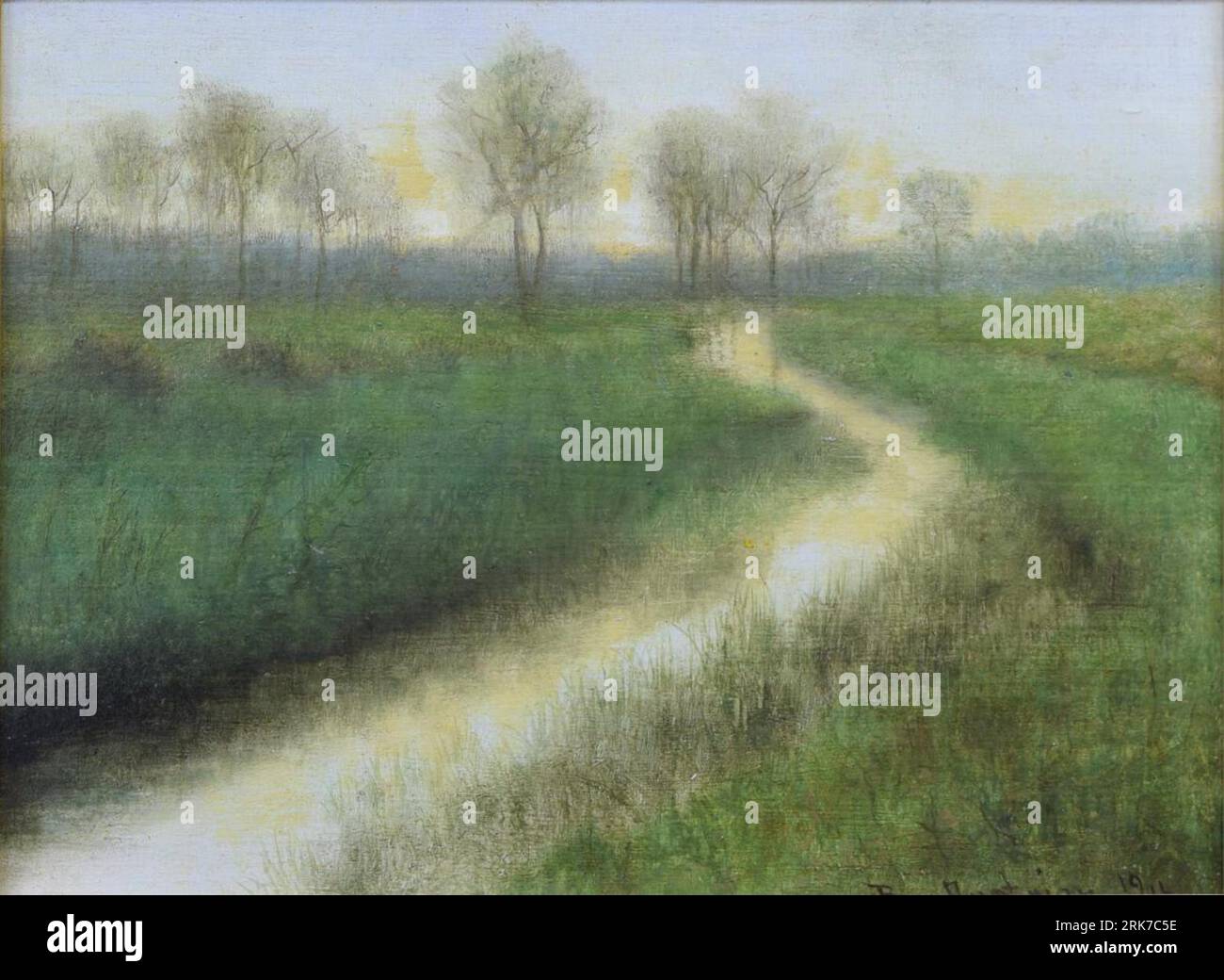 Landscape with Stream 1916 by Ben Austrian Stock Photo - Alamy