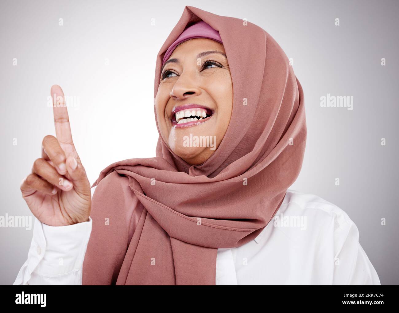 Excited mature muslim woman hi-res stock photography and images - Alamy
