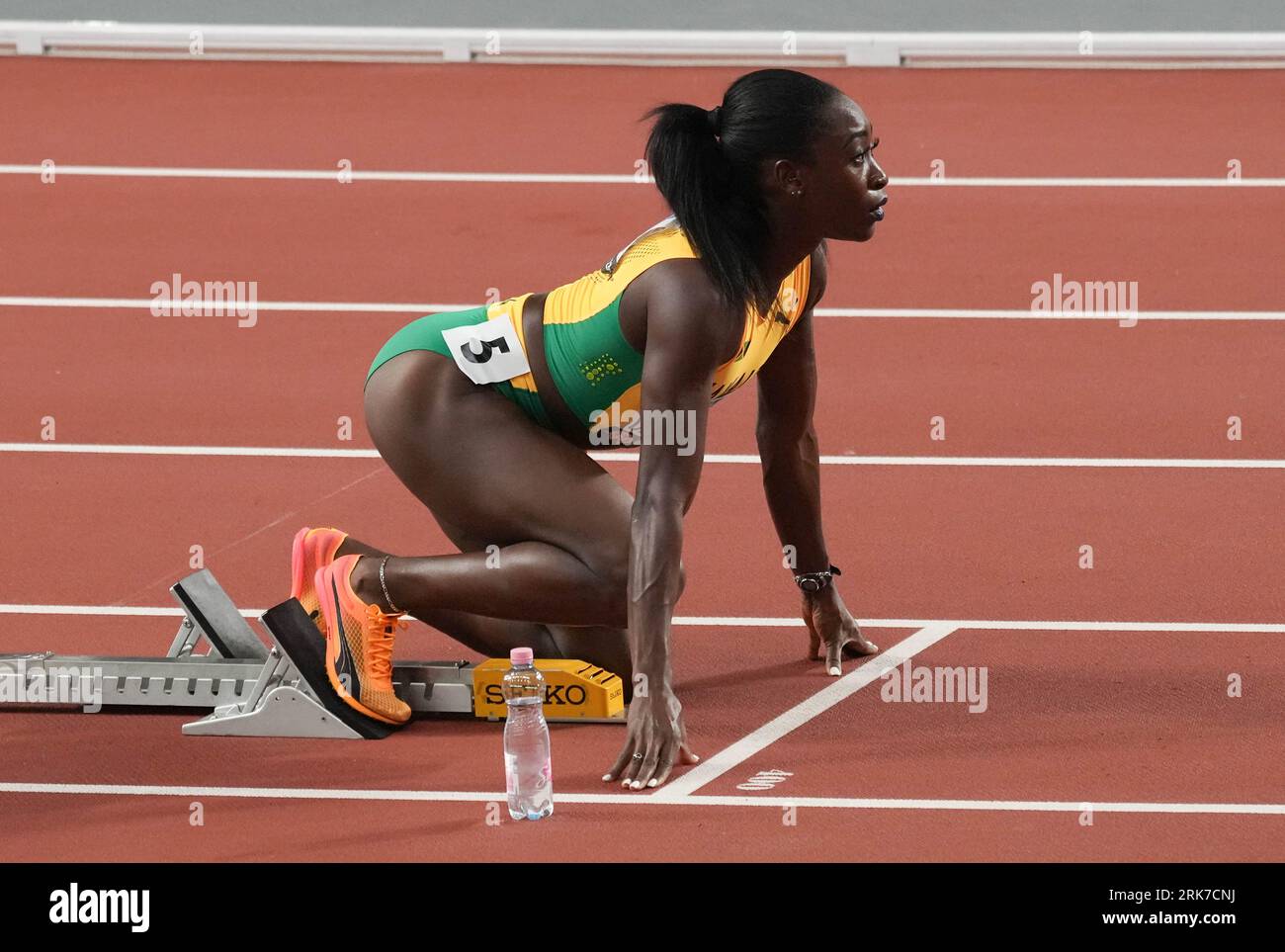 Rushell CLAYTON of JAM Heat 1 Semi-Final 400 METRES HURDLES WOMEN ...