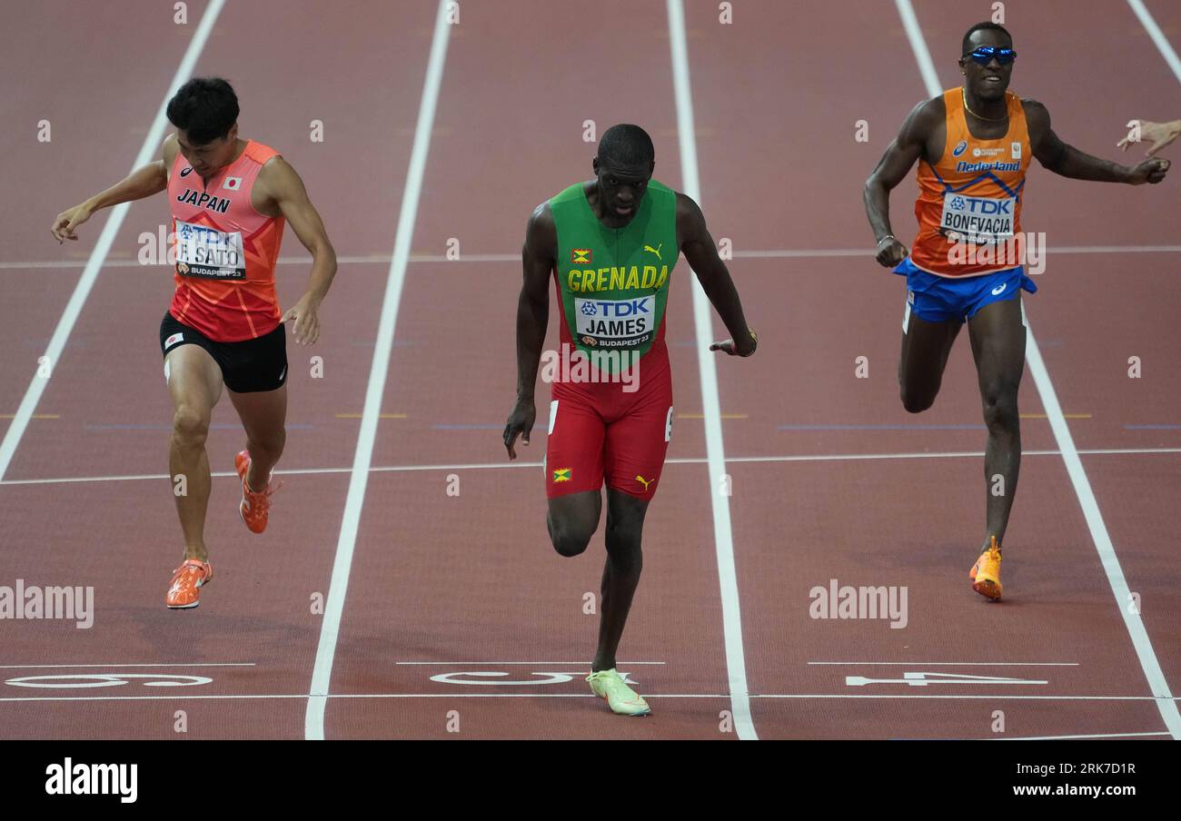 Fuga SATO of JAP , Kirani JAMES of GRN and Liemarvin BONEVACIA of NED ...