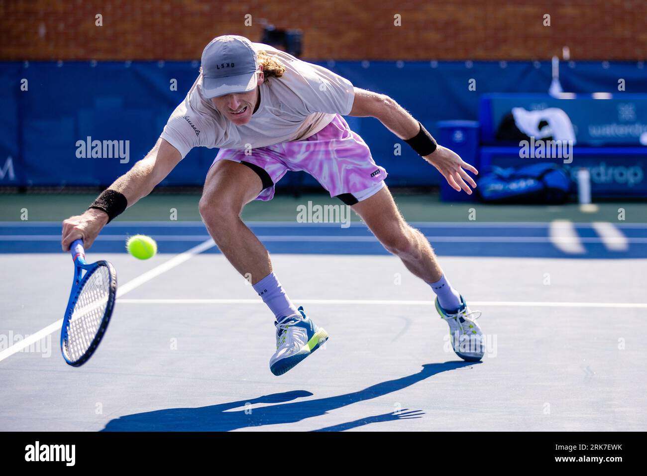 August 23, 2023: Max Purcell returns the ball during the third round of ...