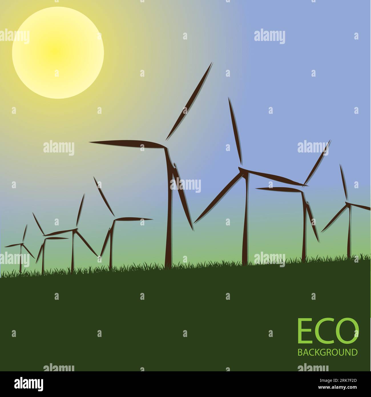 Windmills wind energy in Stock Vector Images - Alamy