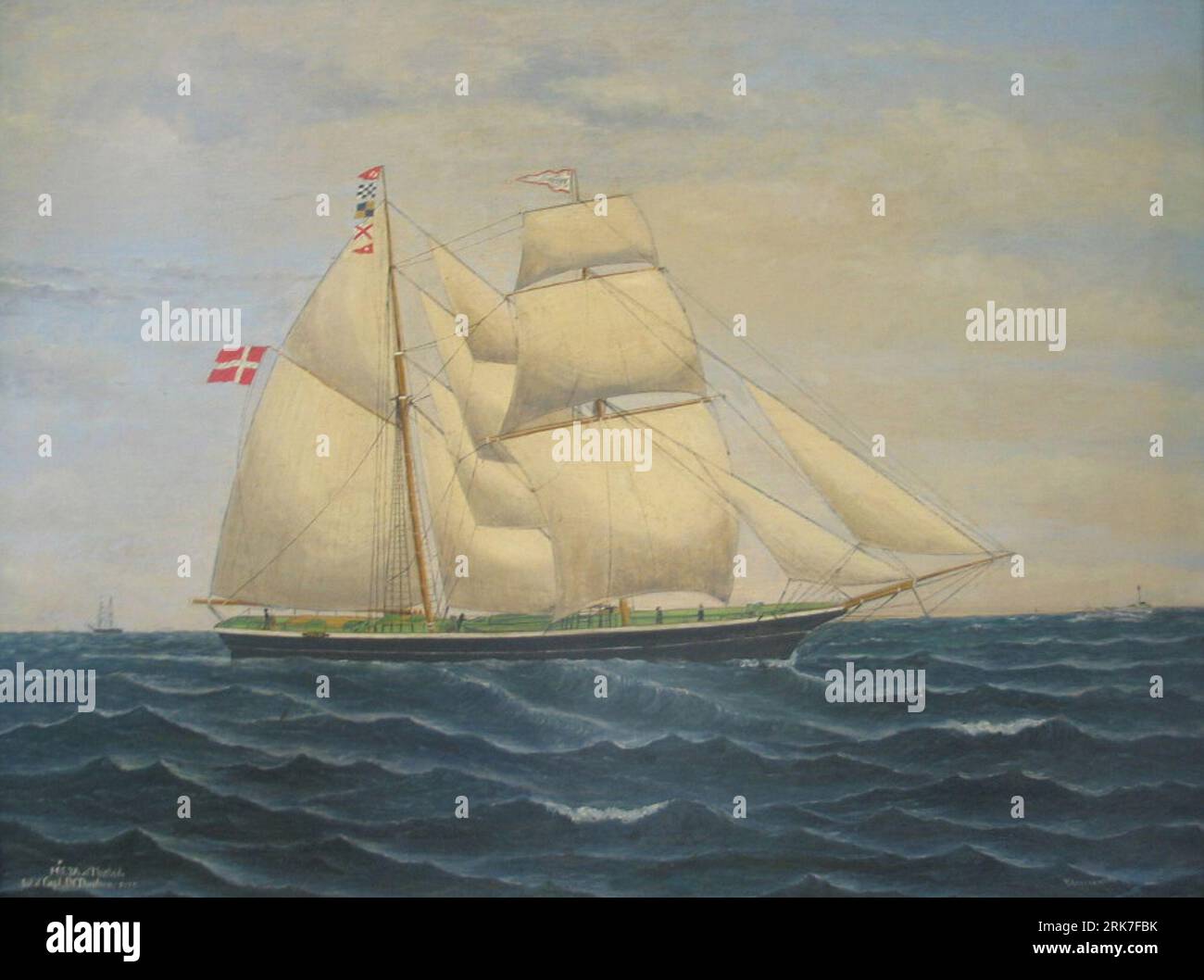 Ships portrait. Freya of Thisted. Master D. C. Davidsen. 1879 by ...