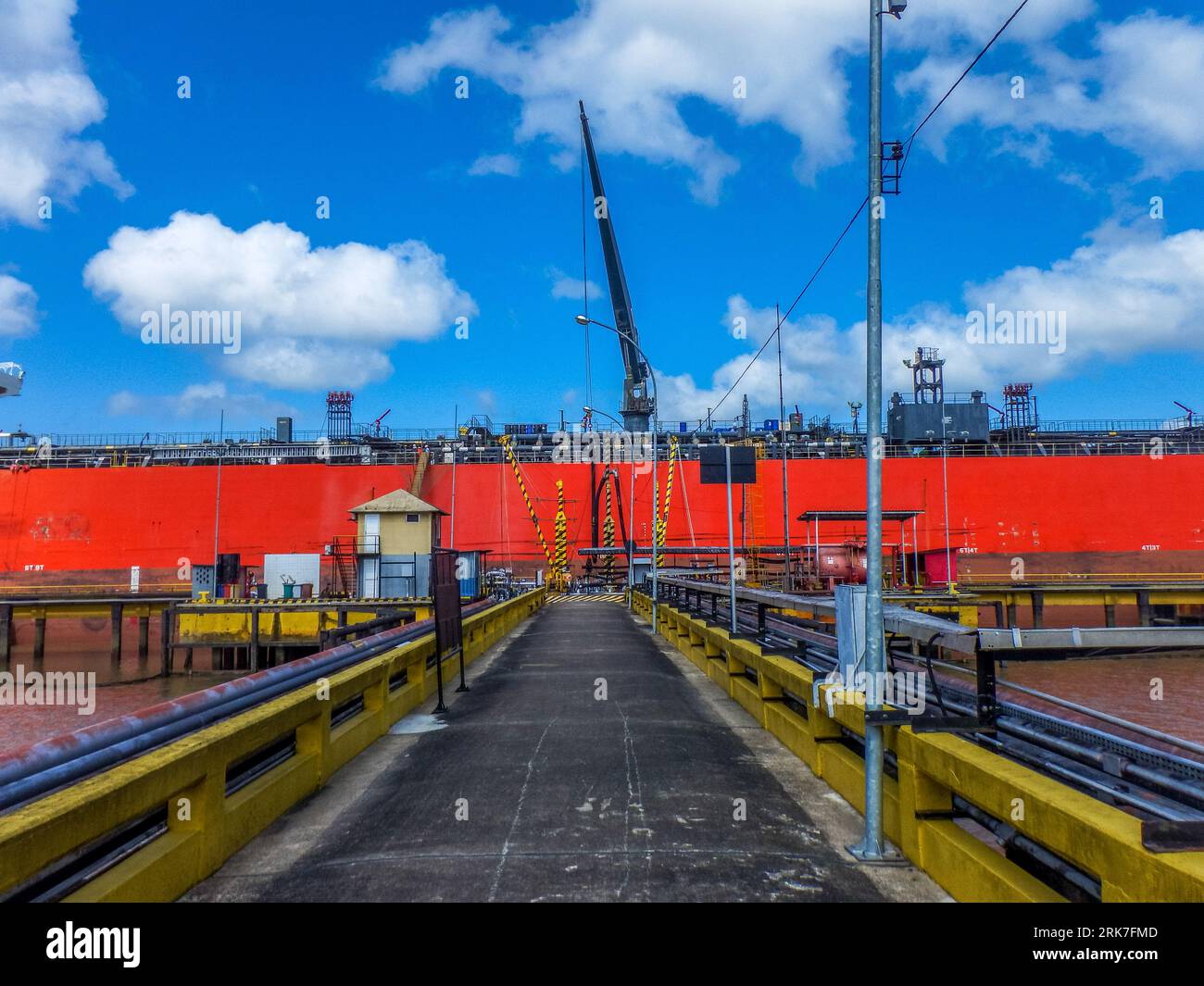 Miramar Port Terminal in Belem that handles the transport of liquefied ...