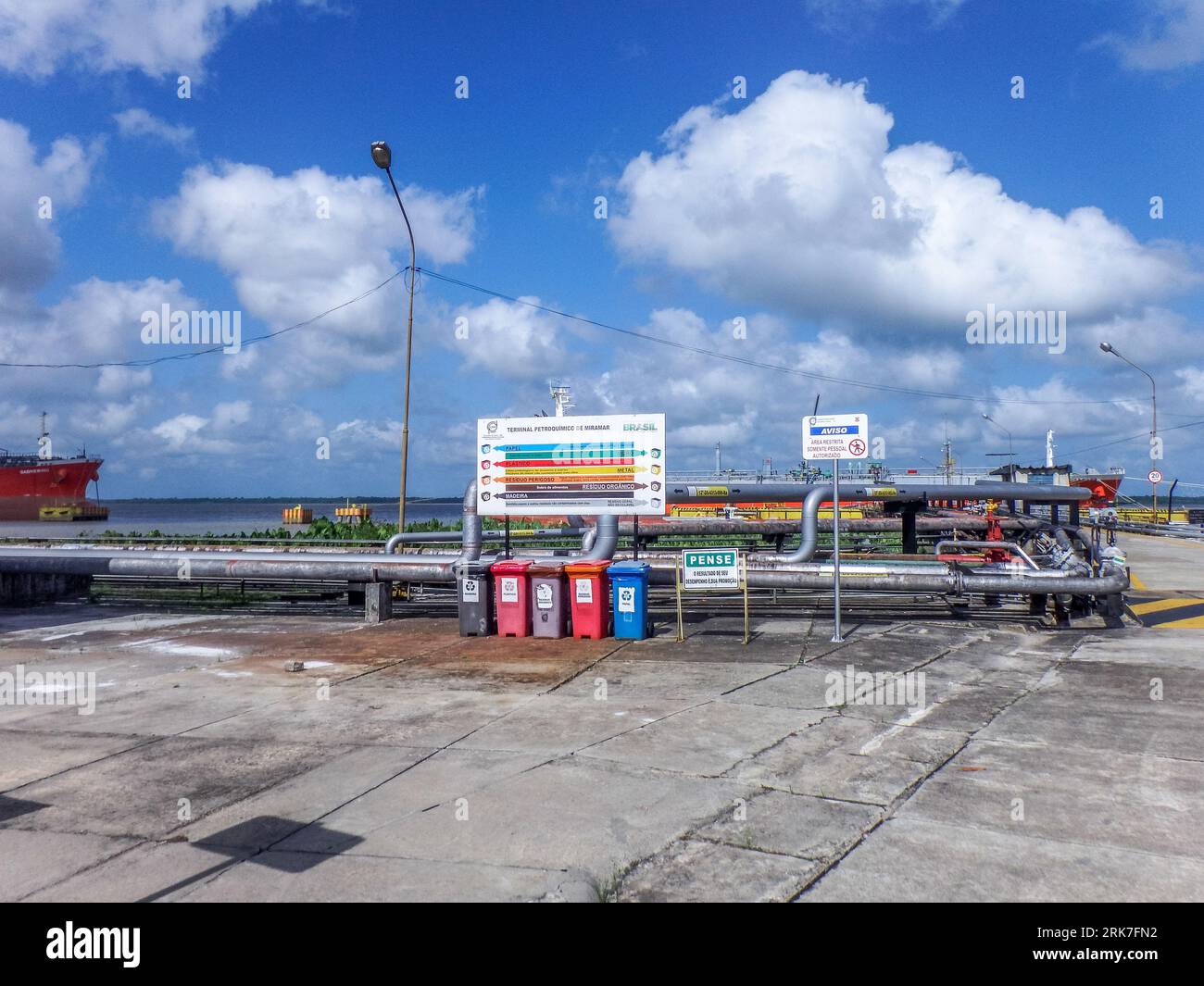 Miramar Port Terminal in Belem that handles the transport of liquefied ...
