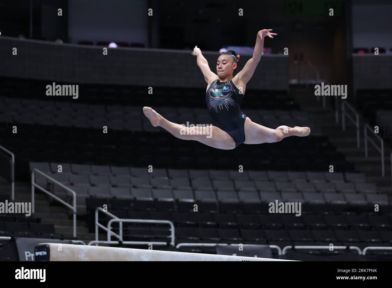 August 23, 2023: Gymnast Leanne Wong during podium training at the U.S ...