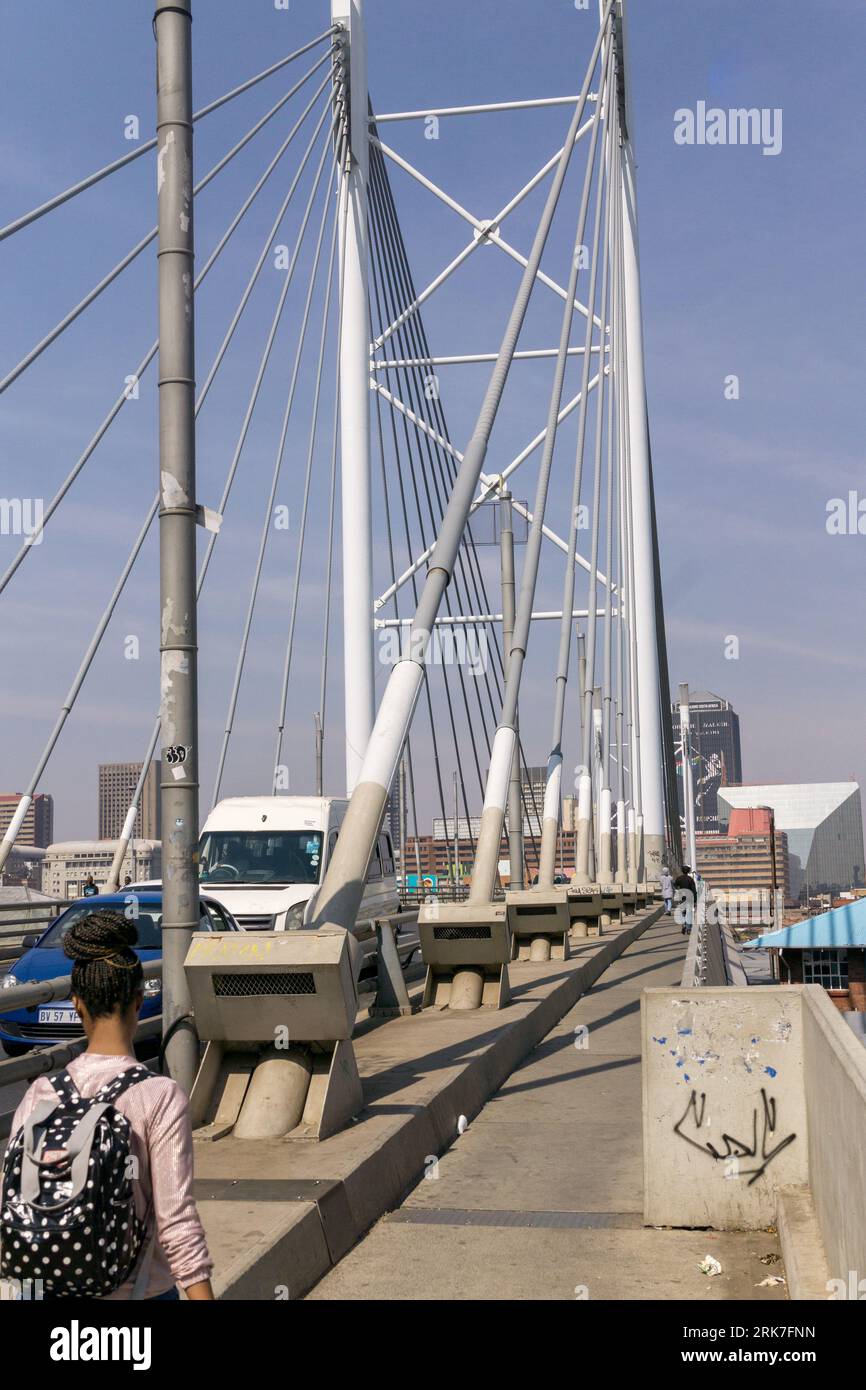 The Nelson Mandela Bridge in Johannesburg Stock Photo - Alamy