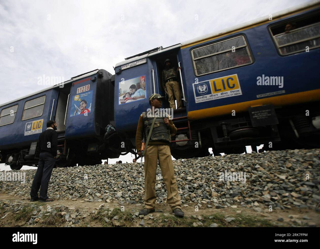 India railway station guard hi-res stock photography and images - Alamy