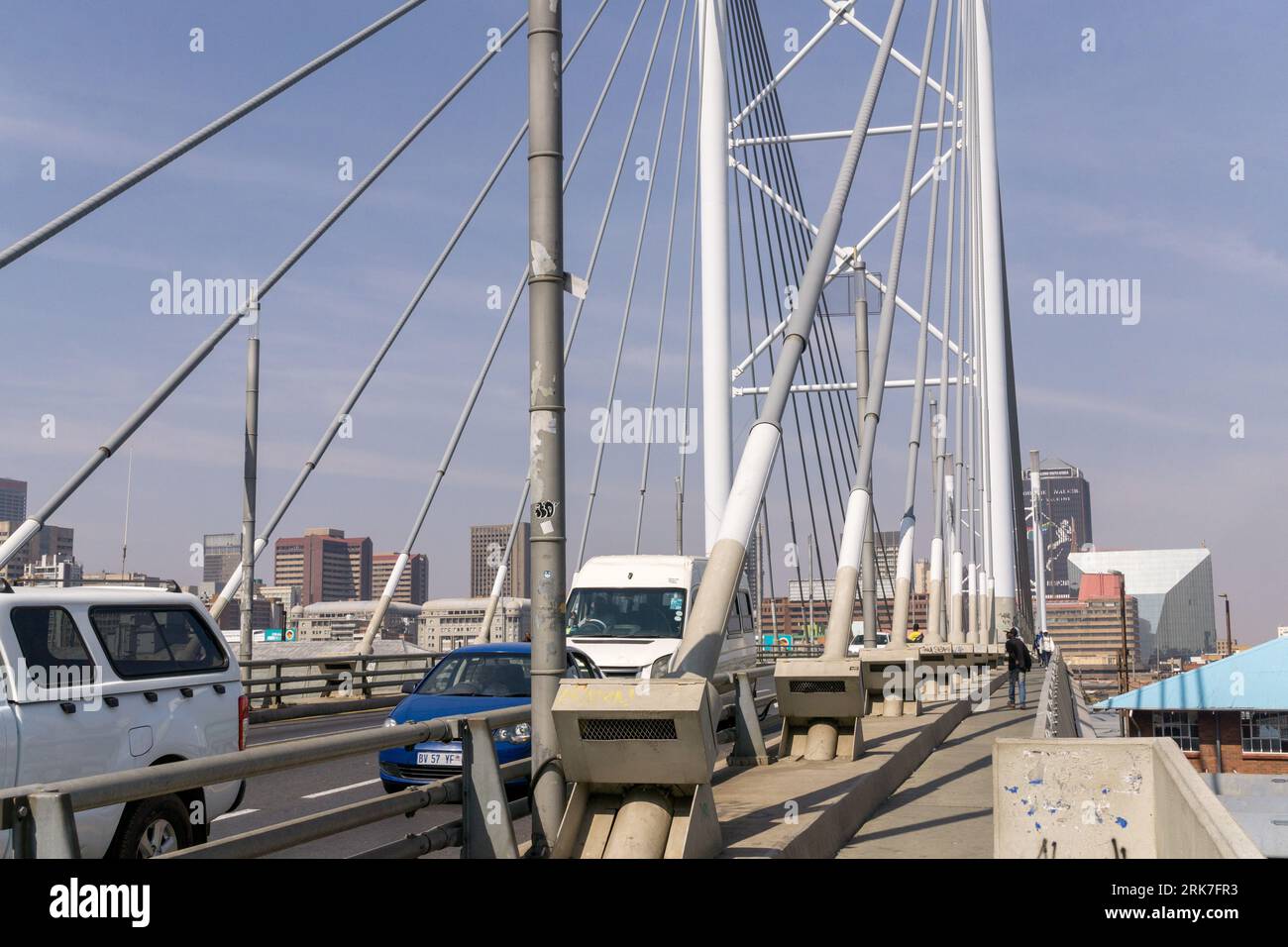 The Nelson Mandela Bridge in Johannesburg Stock Photo - Alamy