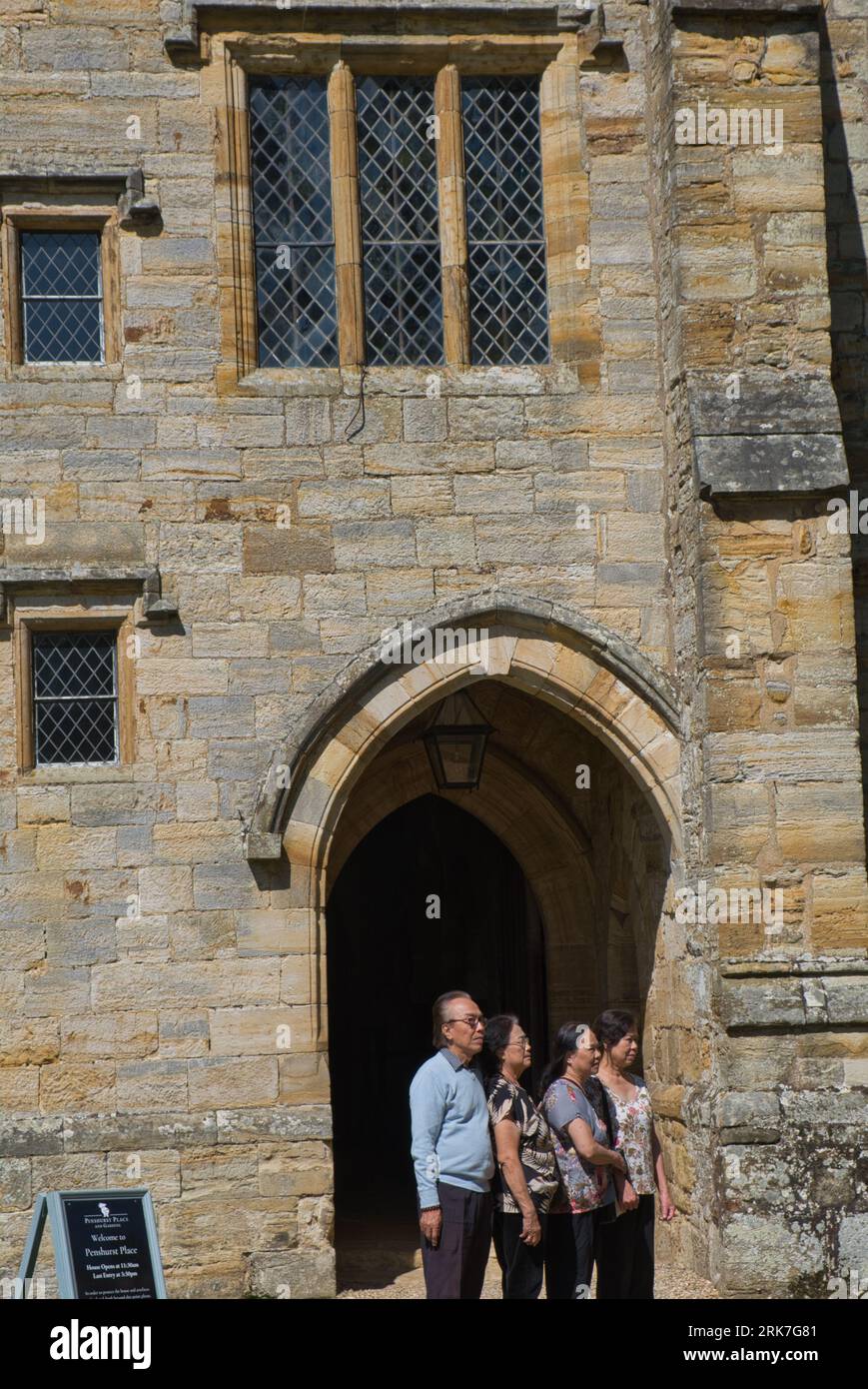 Chinese tourists visiting Penshurst Place Manor House in Penshurst ...