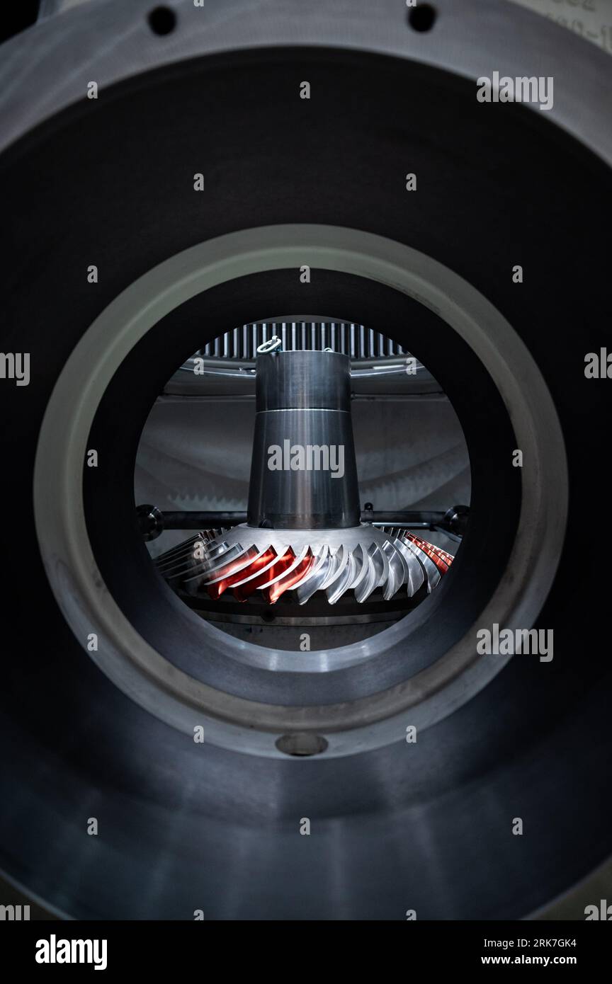 Voerde, Germany. 24th Aug, 2023. The inside of a gearbox for a wind ...