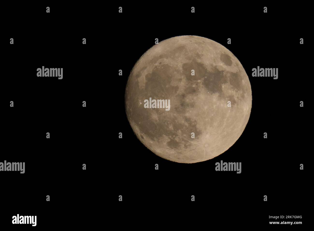 A celestial scene of a full moon illuminated against a night sky Stock ...