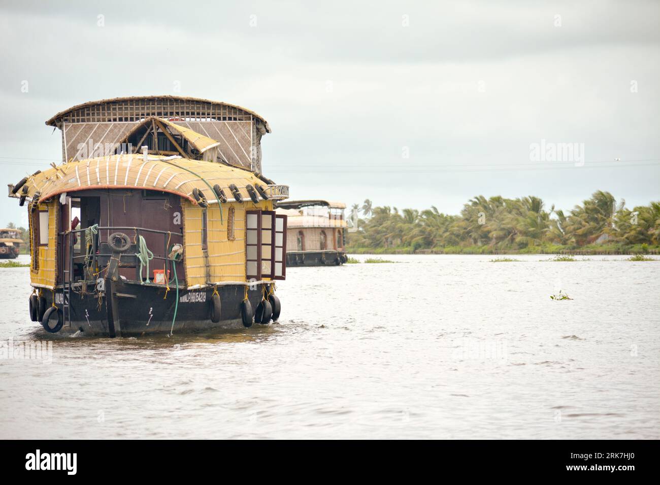 Alleppey House boats floating in kerala lake Stock Photo - Alamy