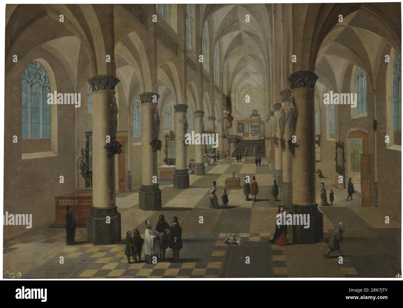 Interior of a church in Flanders between 1625 and 1650 by Pieter Neefs ...