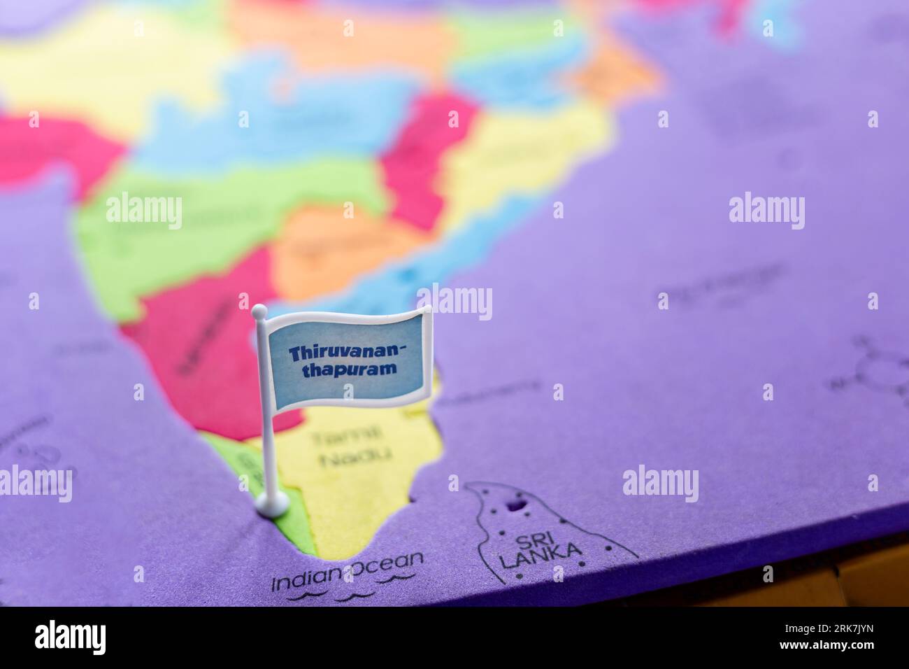 Selective focus on Thiruvananthapuram - the capital city of Kerala on ...