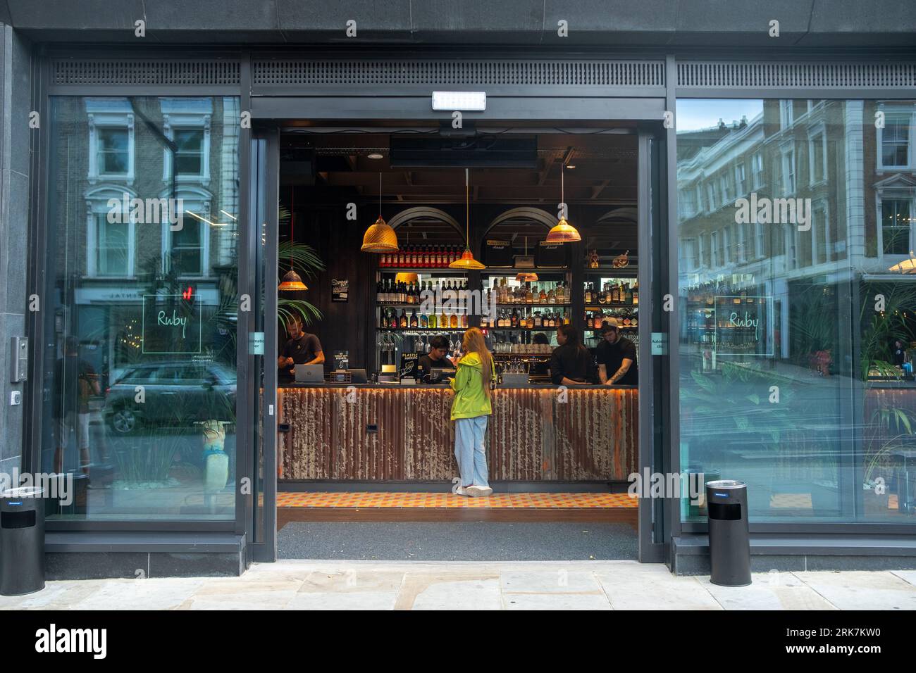 LONDON- JULY 3, 2023: Ruby Zoe Hotel and bar on Notting Hill Gate in ...