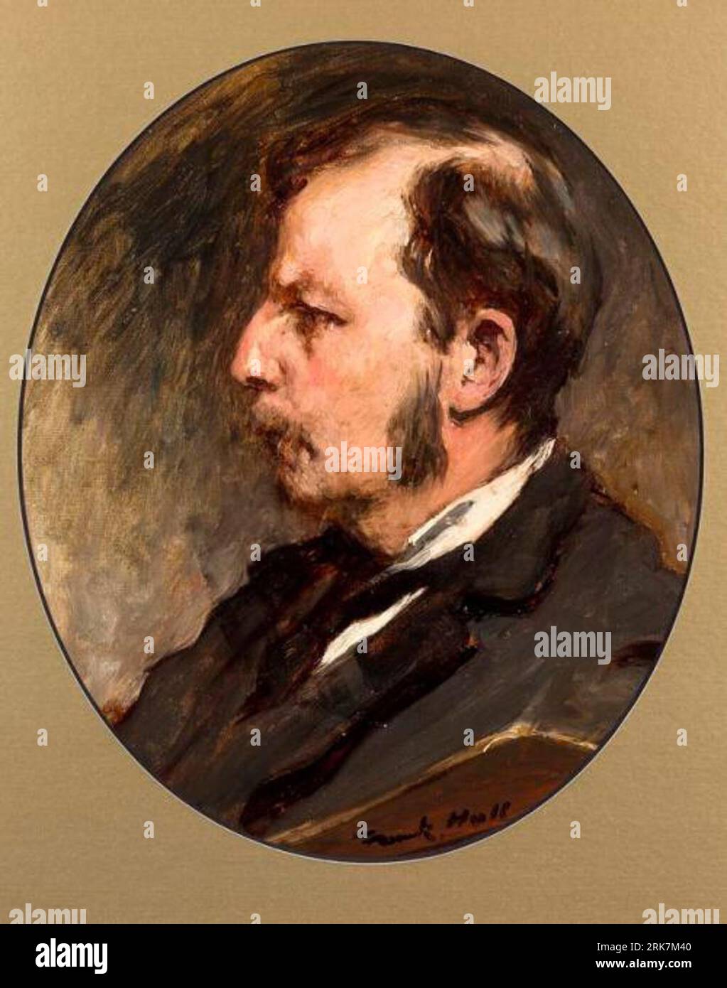 Self Portrait 1885 by Francis Montague Holl Stock Photo - Alamy
