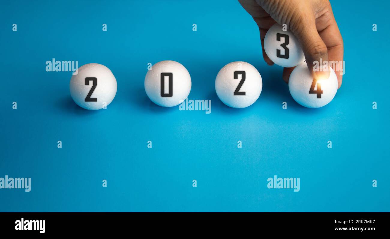 new year concept 2024 sphere ball number 2024 Stock Photo - Alamy