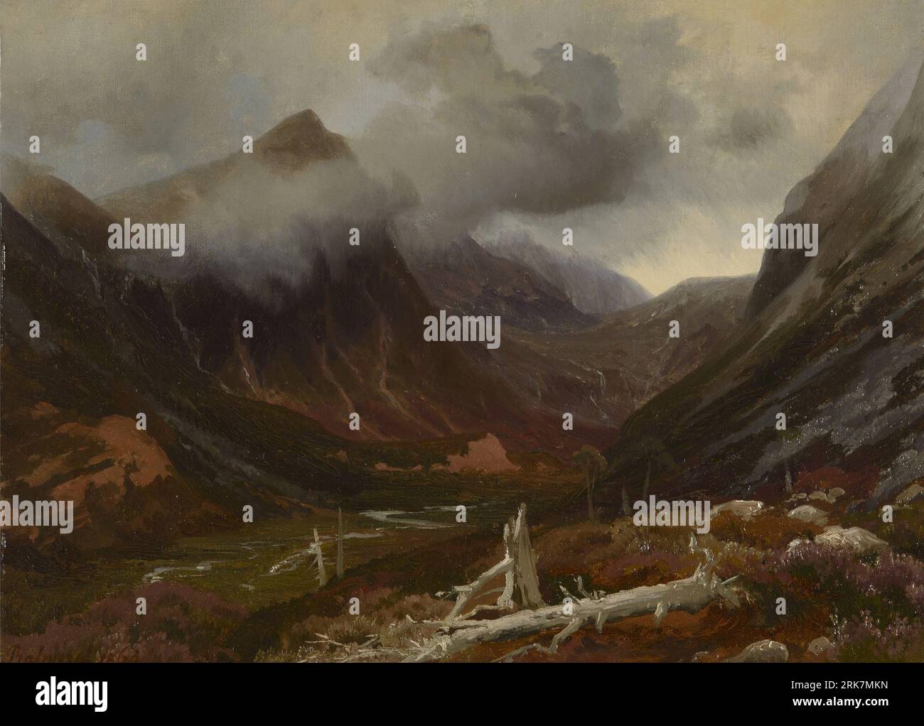 A View in Glen Derry (?) 1864 by August Becker Stock Photo - Alamy