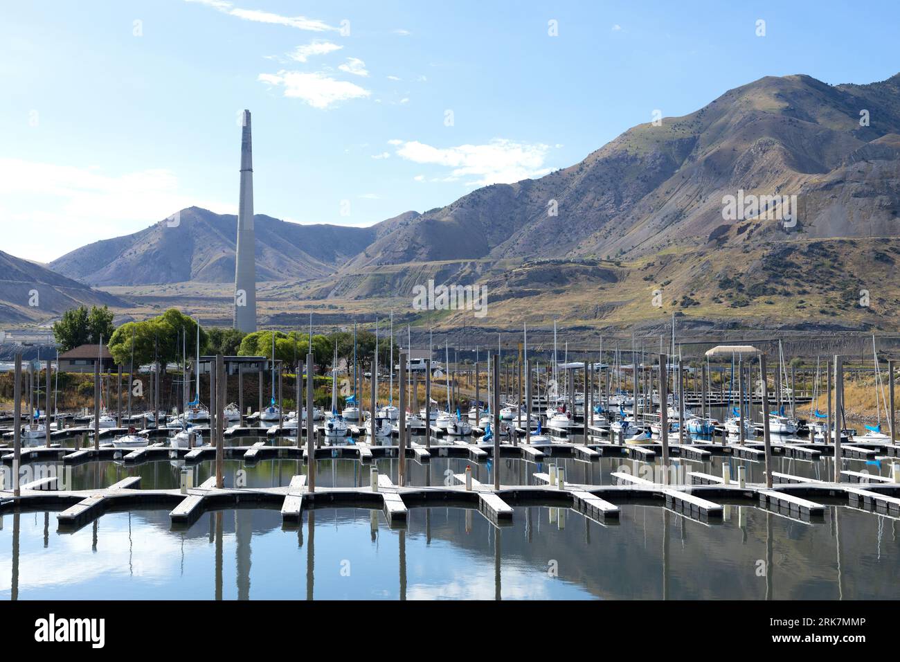 The Rio Tinto Kennecott Smelter as seen from near the Marina at Great ...