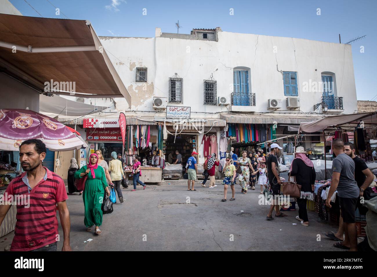 Tunisia. 06th Aug, 2023. The market at Tunisian port city Sfax, which has become a hotspot of ...