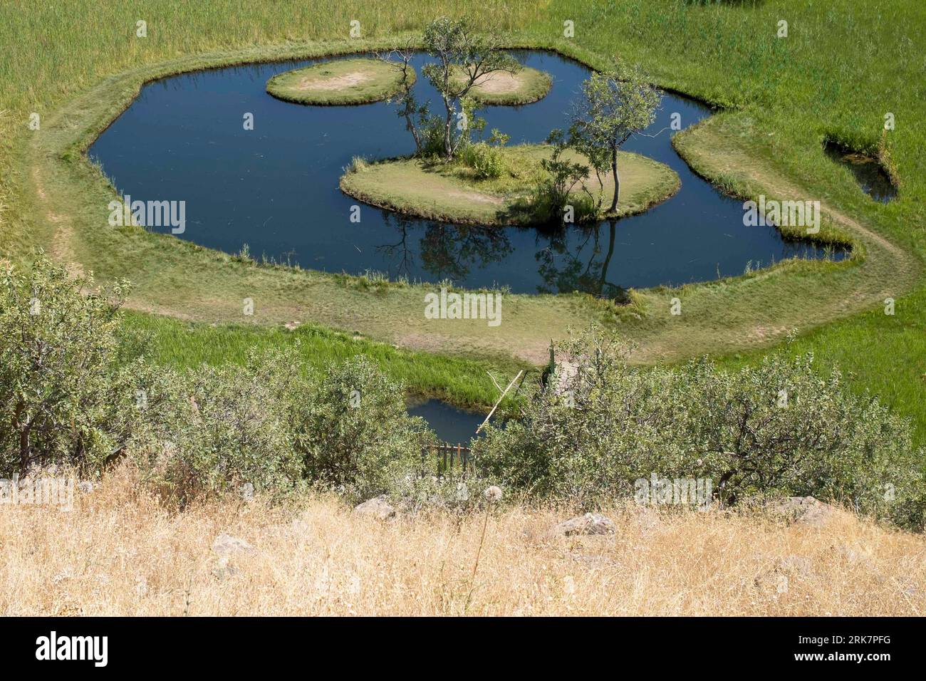 Top view of the Floating Islands.. Floating Islands, located in the ...