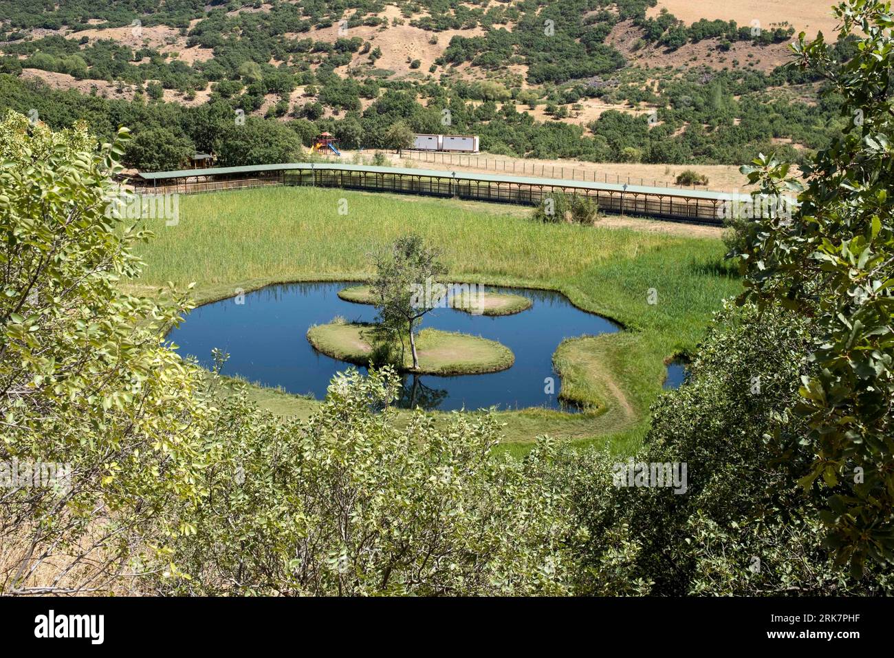 Top view of the Floating Islands.. Floating Islands, located in the ...
