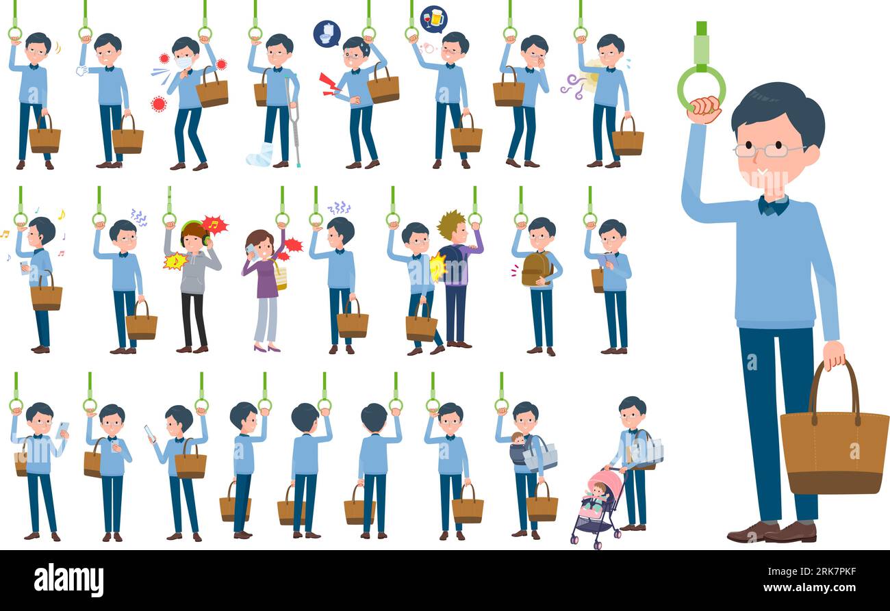 A set of dad on the train.It's vector art so easy to edit Stock Vector ...