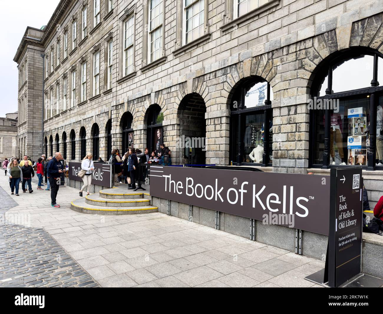 Visitors waiting to enter The Book of Kells in Dublin to view an ...