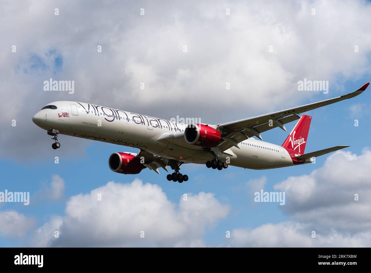 Virgin Atlantic Airways Airbus A350-1041 jet airliner plane G-VTEA on ...
