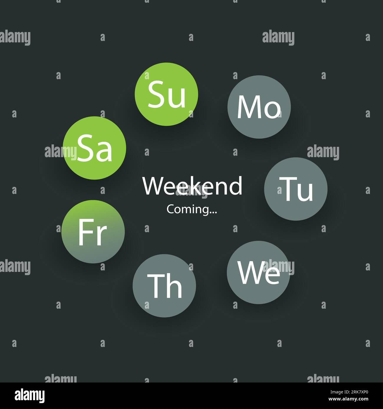 Weekends Coming Soon Illustration Stock Vector Image & Art - Alamy