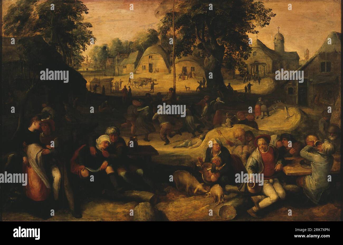 Rural Feast (Kermess) 1600 by Karel van Mander the Elder Stock Photo ...