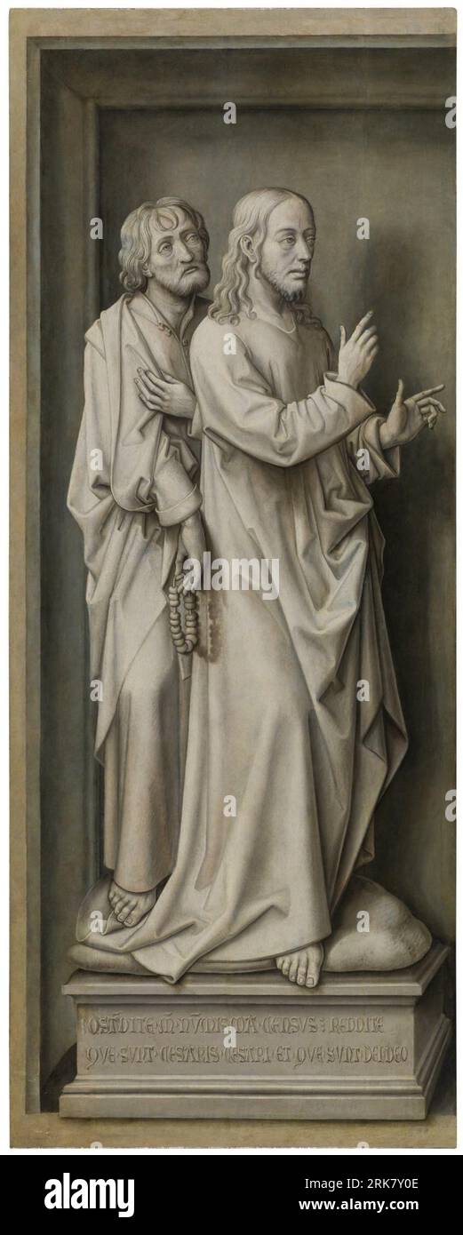 Redemption Triptych: Tribute to Caesar circa 1450 by Vrancke van der Stockt Stock Photo - Alamy