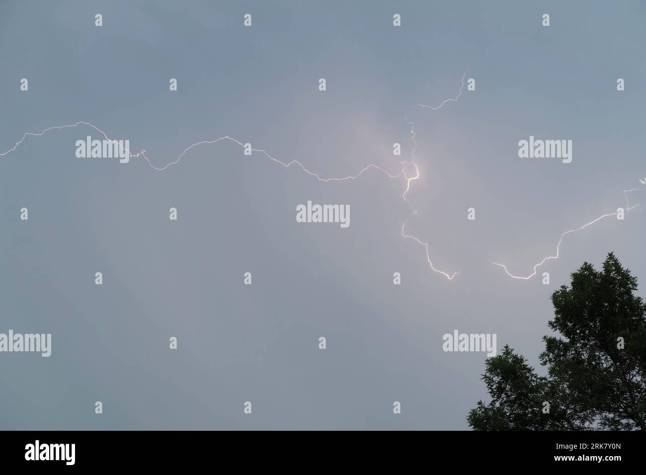 Lightning to the East on a summer evening in Minnesota Stock Photo - Alamy