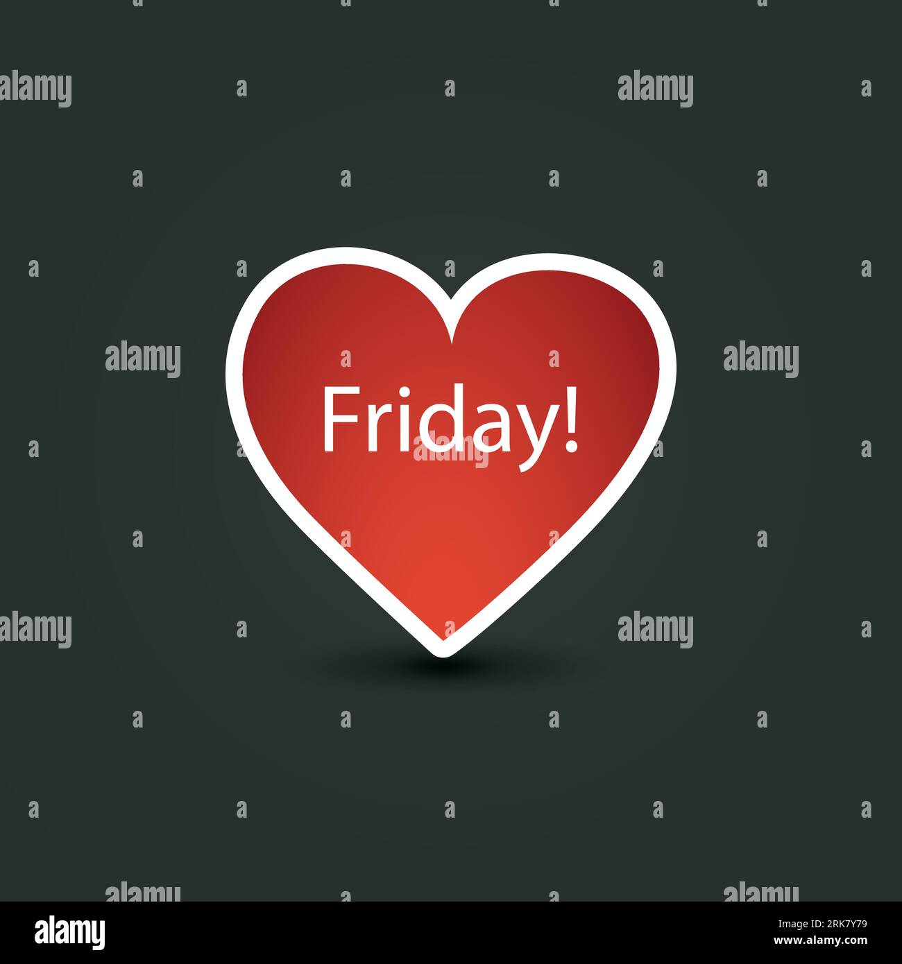 I Love Friday - Design Concept Stock Vector Image & Art - Alamy
