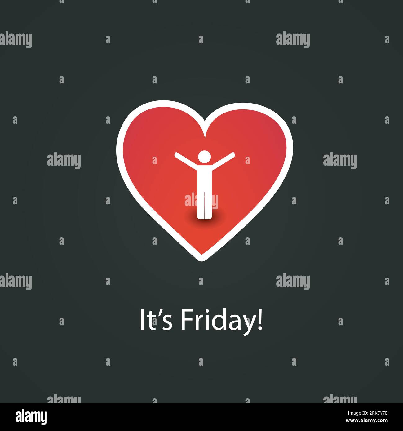 It s Friday - Heart Design Concept Stock Vector Image & Art - Alamy