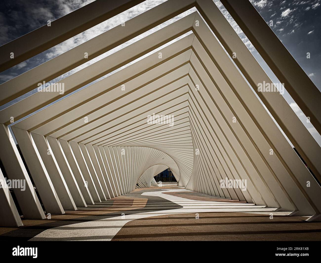 A beautiful walkway in Ras Al-Khaimah, Rak, Middle East, Asia Stock ...