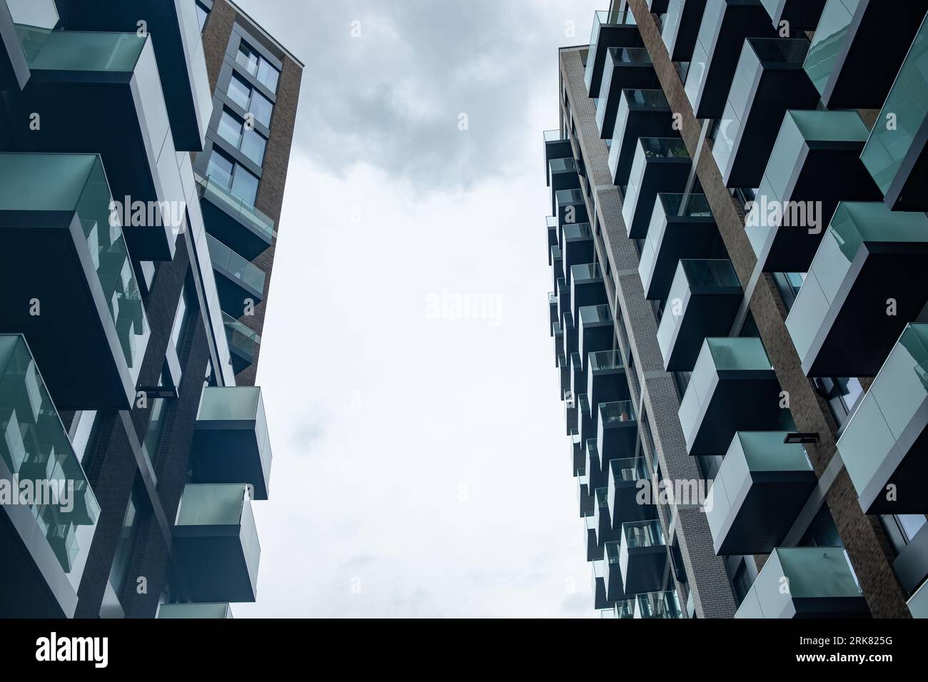 LONDON- JULY 31, 2023: New build apartment block in Kew, in west London ...