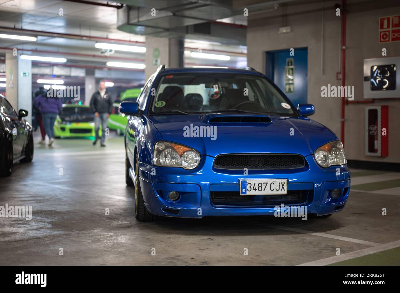Front view Japanese all-wheel drive Subaru Impreza second generation ...