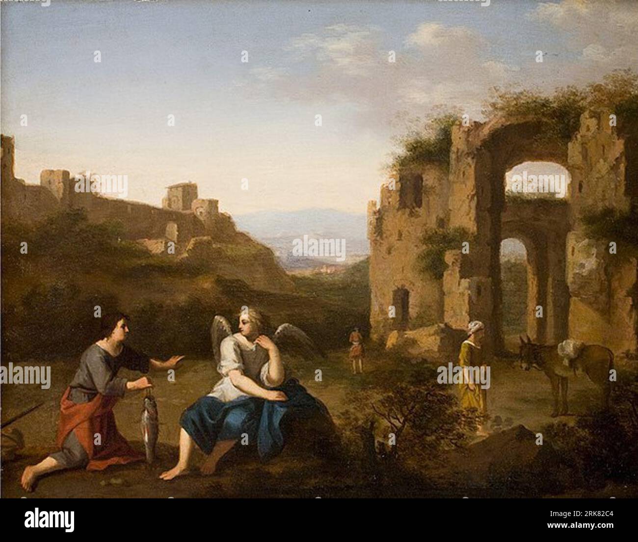 Tobiah and the Angel between 1645 and 1680 by Toussaint Gelton Stock ...