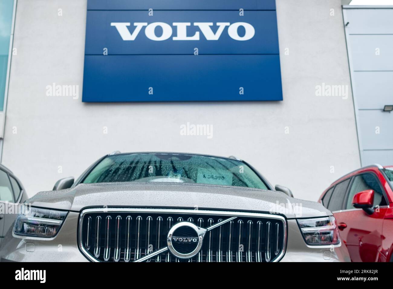 LONDON- JULY 31, 2023: Volvo car dealership-cars parked outside ...