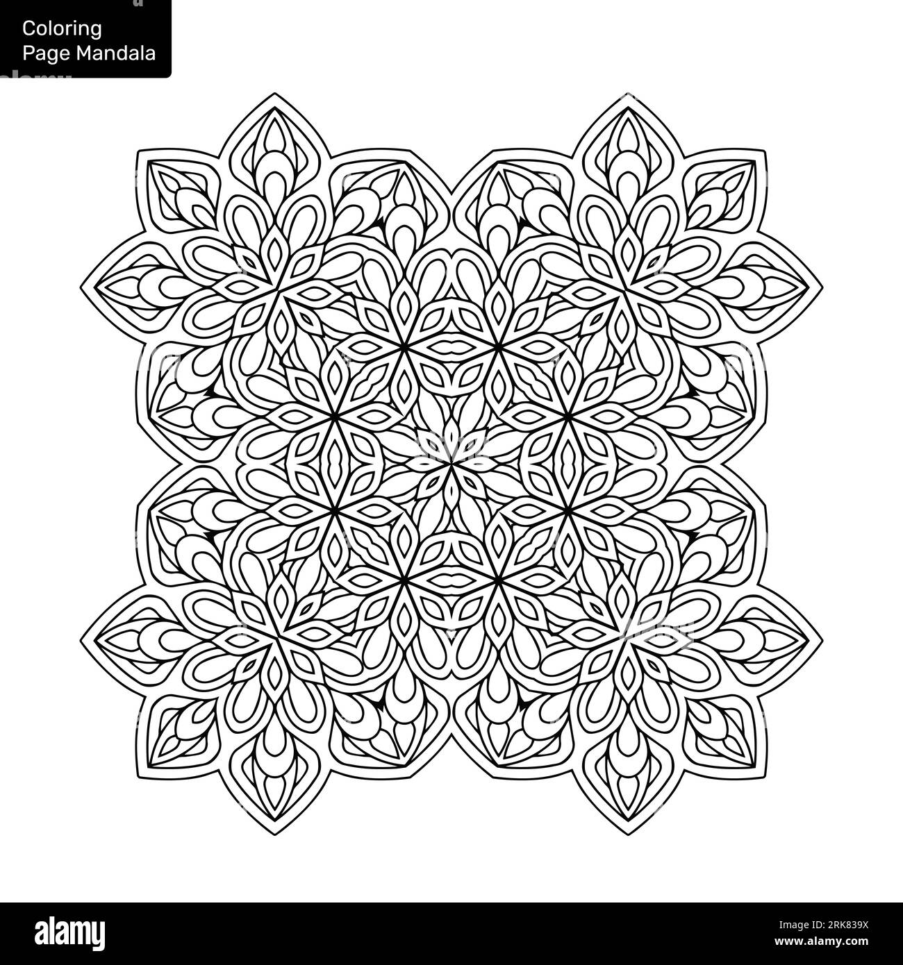 Mandala Art for coloring book. Clean Decorative round ornament ...
