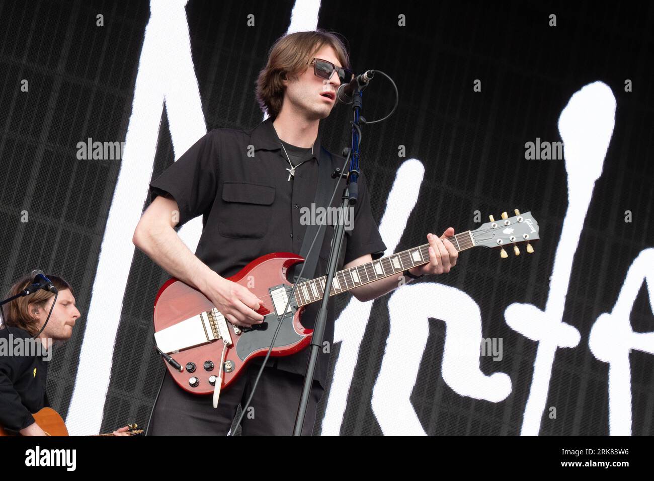 Guitarist Callum Thompson of The Mysterines performing at Latitude ...